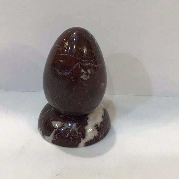 Art | Stone Egg And Base Deep Brown White | Poshmark
